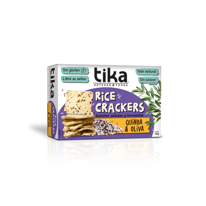 Tika Crackers Quinoa & Oliva 140g – Tika Foods